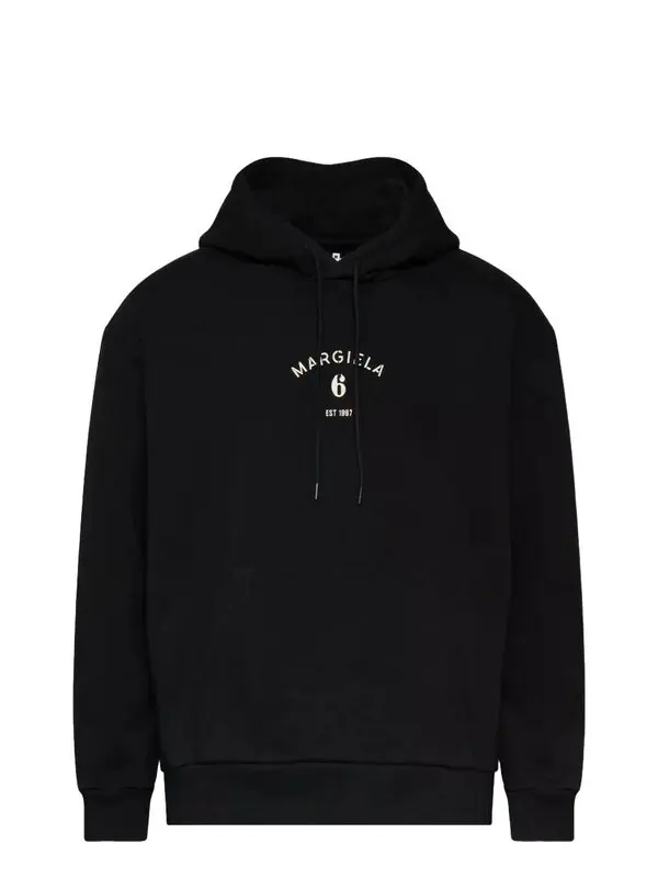 MAISON MARGIELA Logo-print Hoodie - Black