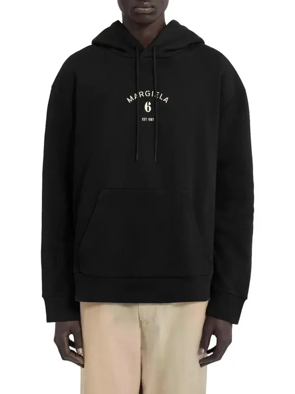 MAISON MARGIELA Logo-print Hoodie - Black