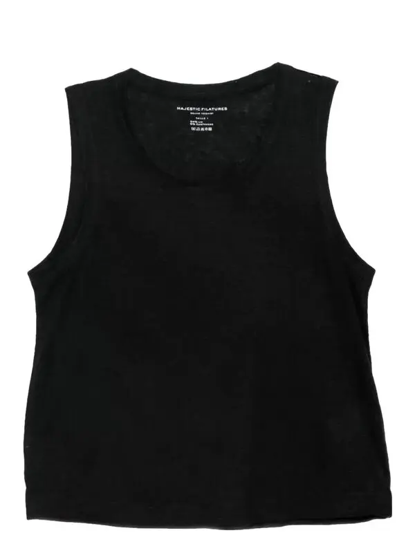 Majestic Filatures Crew-neck Tank Top - Black