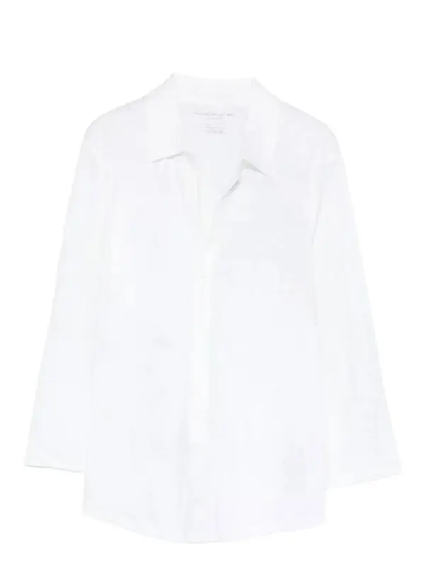 Majestic Filatures Buttoned V-neck Shirt - White