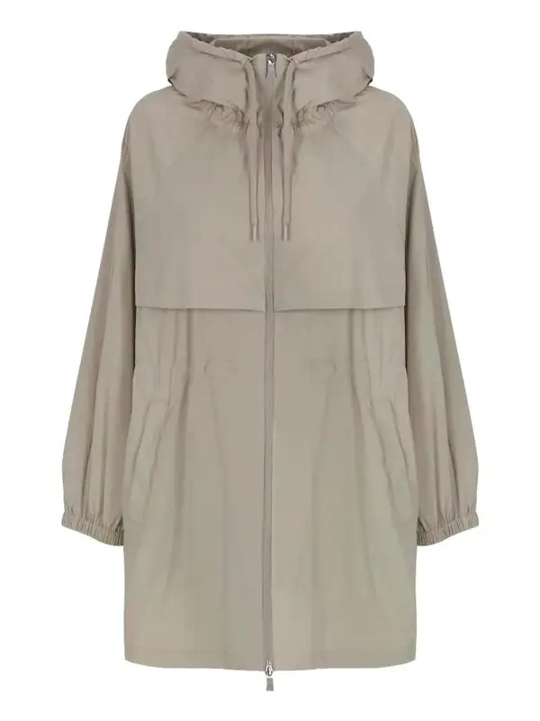 Herno Hooded Zip-up Parka Coat - Neutrals
