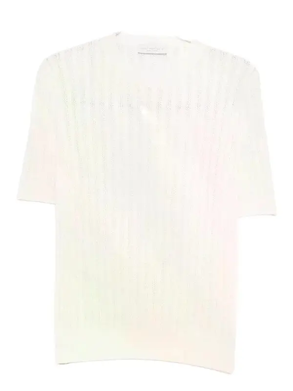 LUIGI GENTILE Short-sleeve Sweater - Neutrals