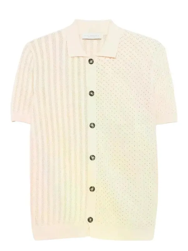 LUIGI GENTILE Button Textured Shirt - Neutrals