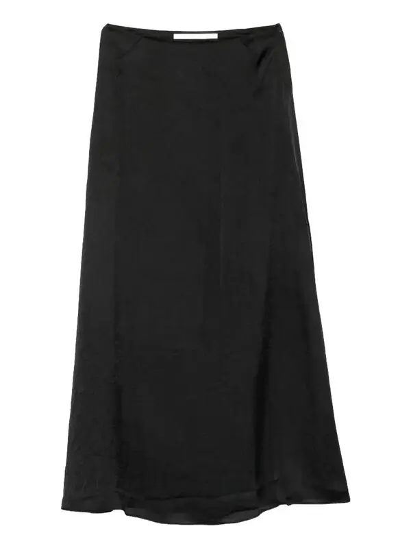 Isabel Benenato Wrinkled Maxi Skirt - Black