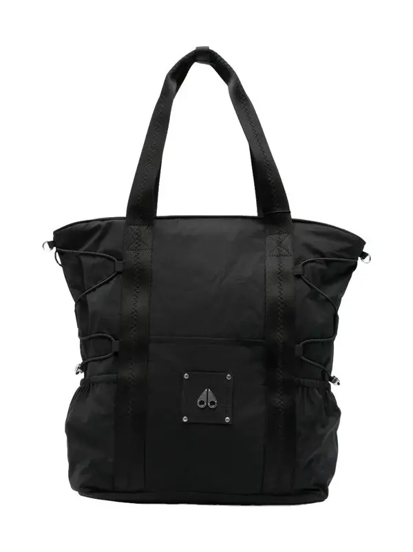 Moose Knuckles Logo Plaque Tote Bag - Black