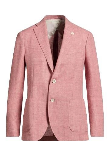 LARDINI Linen-wool Blend Blazer - Antique Rose