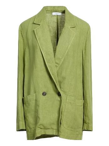 Peserico Linen Double-breasted Blazer - Light Green