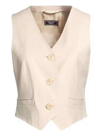 Peserico Tailored Vest In Virgin Wool Blend - Beige