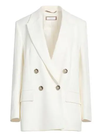 Peserico Easy Linen-blend Blazer - White