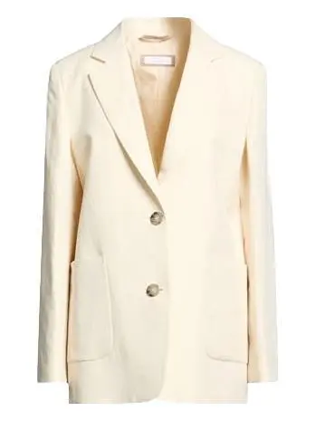 Peserico Single-breasted Linen-viscose Blazer - White