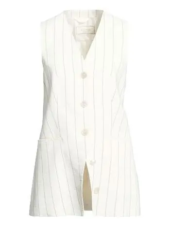 Peserico Striped Buttoned Vest - White