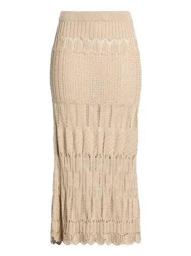 BALLANTYNE Midi Flared Skirt - Beige