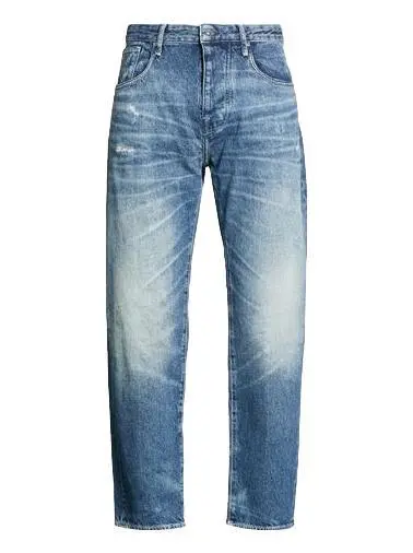 Armani Exchange Tapered Jeans With Embroidered Logo - Blue