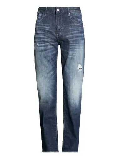 Armani Exchange Tapered Jeans In Denim - Blue