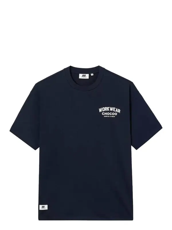CHOCOOLATE Crewneck Graphic T-shirt - Blue