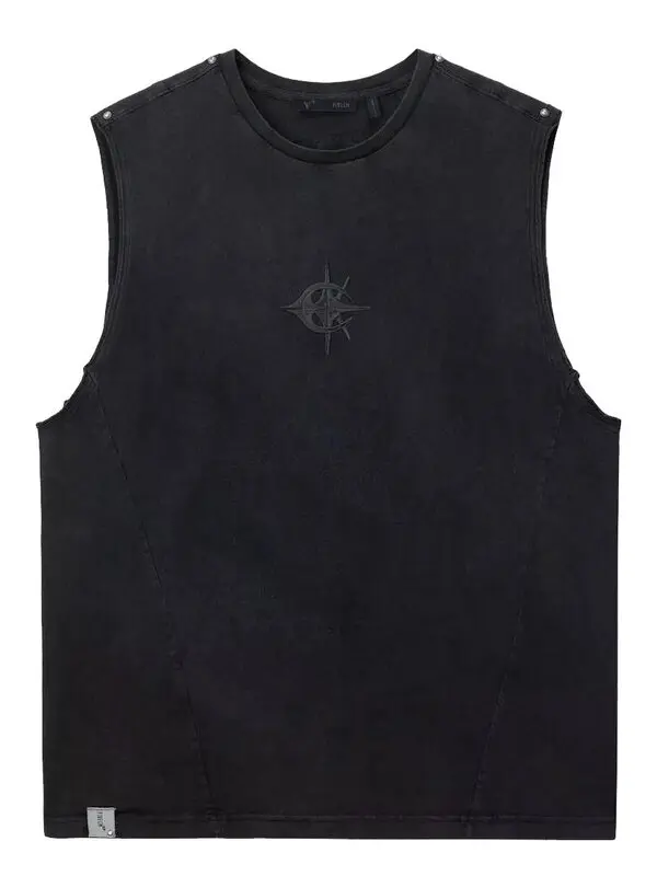 FIVE CM Round-neck Sleeveless Top - Black