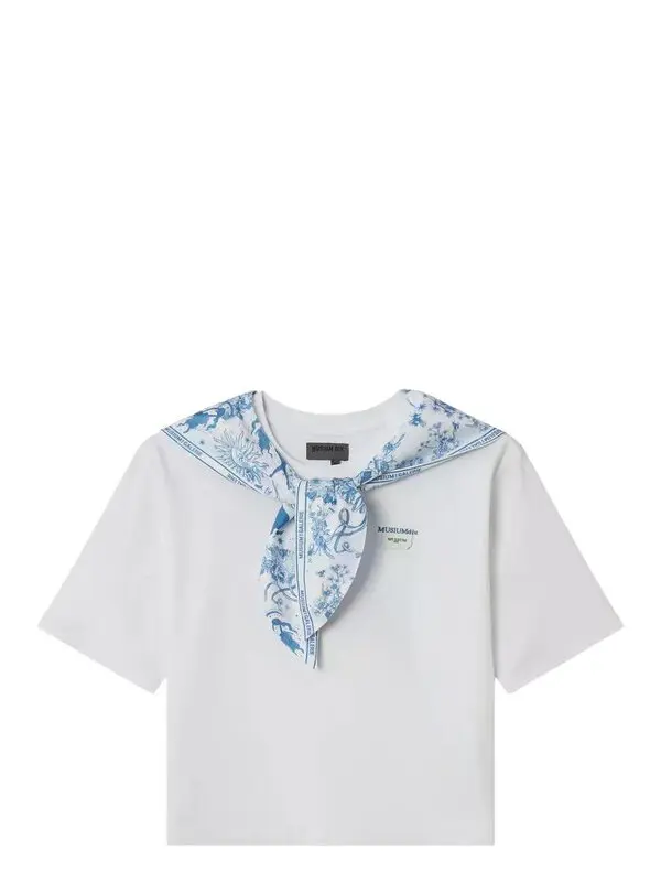 MUSIUM DIV. Scarf-detail T-shirt - White