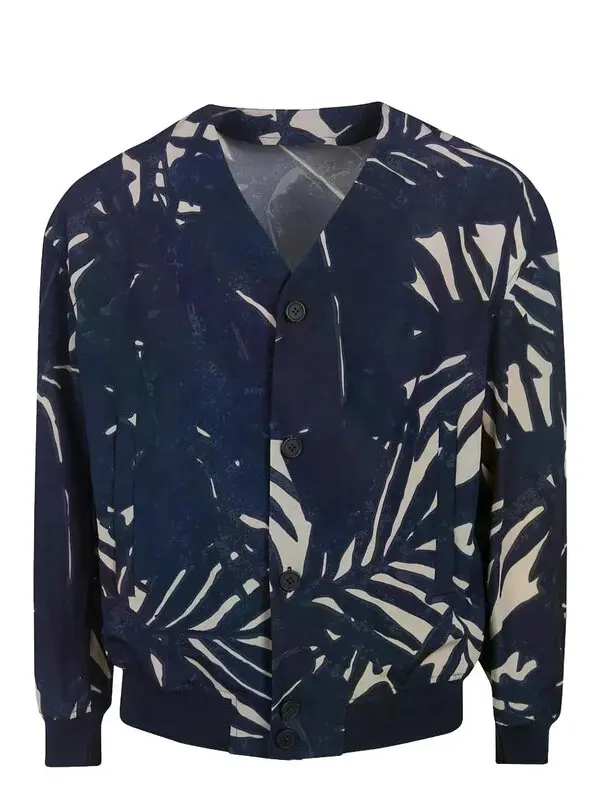Emporio Armani Printed Shirt Jacket - Blue