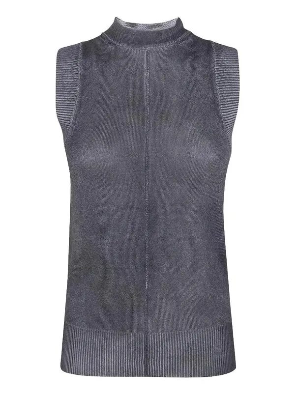 PIERANTONIOGASPARI Tie-neck Sleeveless Top - Grey