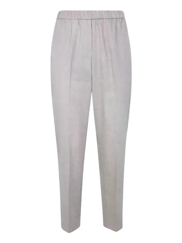 Peserico Elasticated Straight Leg Trousers - Grey