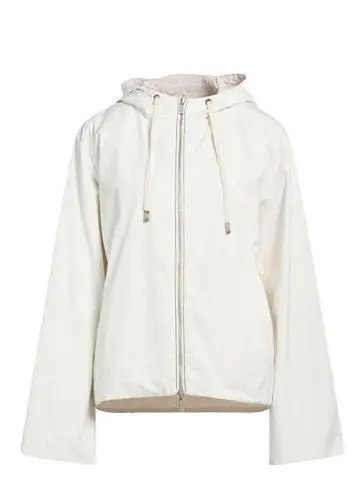 Peserico Polyester Hooded Jacket - White