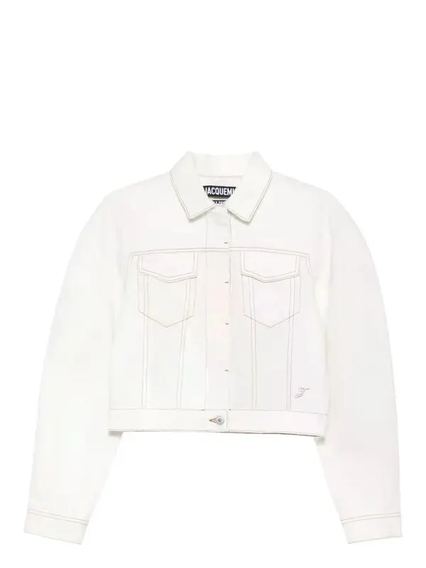 Jacquemus The Ovalo De-nîmes Denim Jacket - Neutrals
