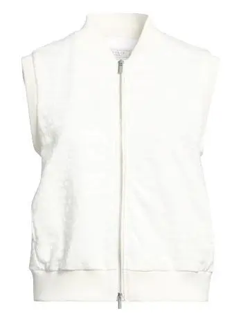 Peserico Woven Sleeveless Vest With Appliqués - White