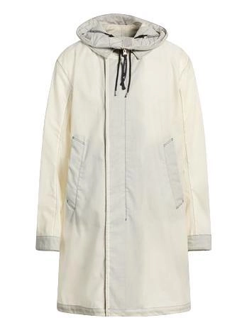 EMPORIO ARMANI FOR C.P. COMPANY Wool Blend Parka With Polyurethane Resin Finish - Ivory