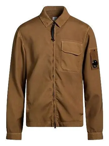 C.P. COMPANY Twill Jacket With Logo - Green