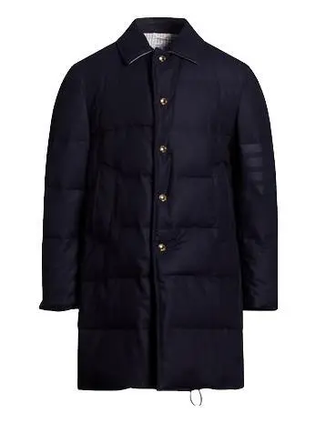 Thom Browne Puffer Coat In Wool And Cashmere - Blue