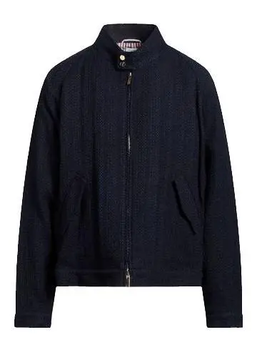 Thom Browne Jacket In Tweed - Navy