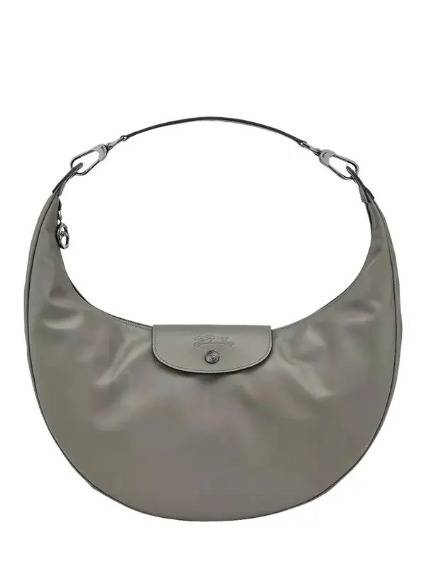 Longchamp Le Pliage Xtra Flap Top Leather Shoulder Bag - Grey