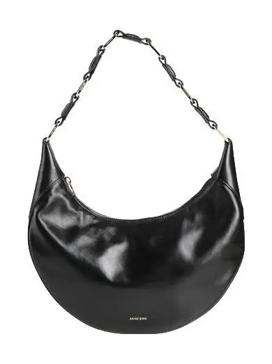 ANINE BING Leather Hobo Bag - Black