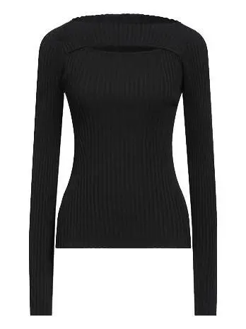 ANINE BING Long Sleeve Crewneck Knit Top - Black