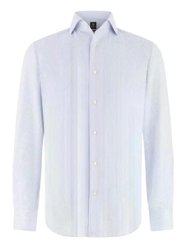 Boggi Milano Striped Cotton Shirt - White