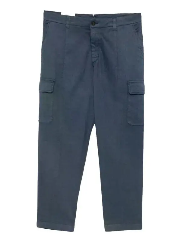 Eleventy Button-fastening Cargo Trousers - Blue