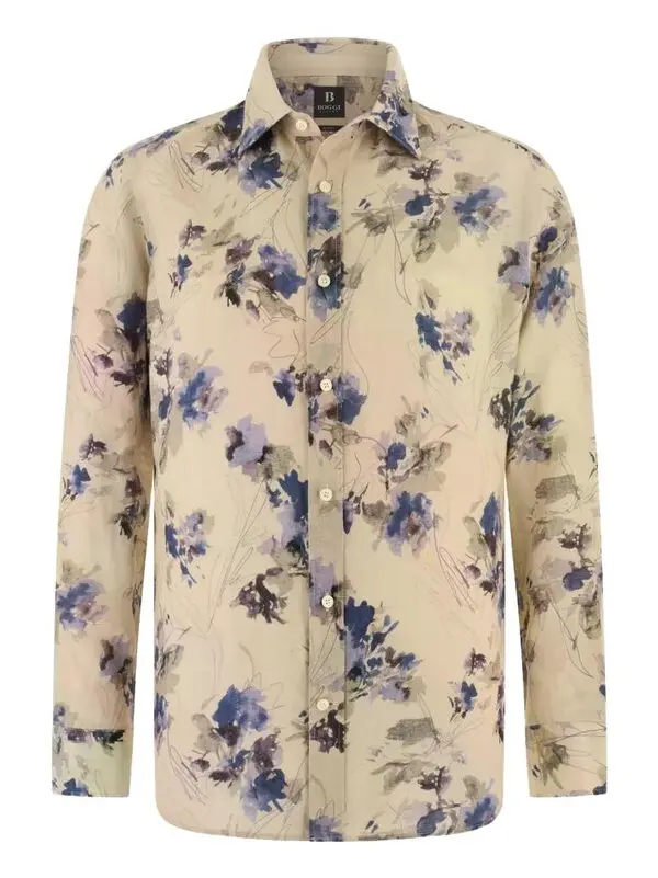 Boggi Milano Floral-print Shirt - Neutrals