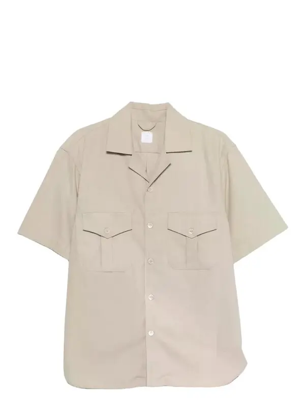 Eleventy Pocket Cotton Shirt - Neutrals