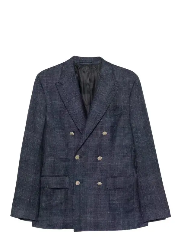 Eleventy Double-breasted Jacket - Blue