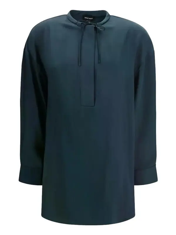 Giorgio Armani Tie-neck Blouse - Blue