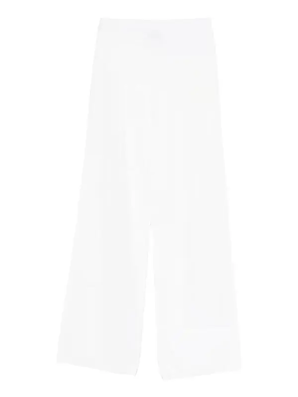 KANGRA Elasticated-waistband Palazzo Pants - White