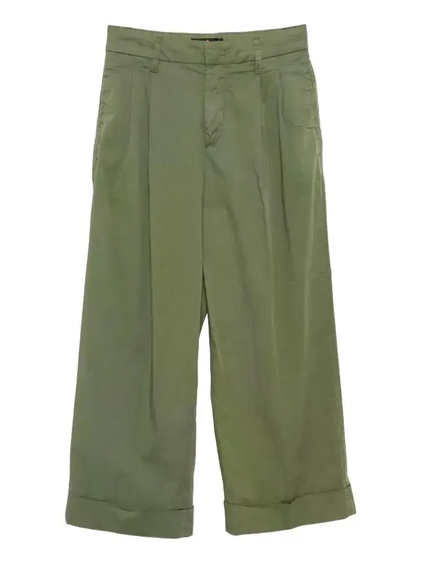 Peuterey Pleated Cuffed Trousers - Green