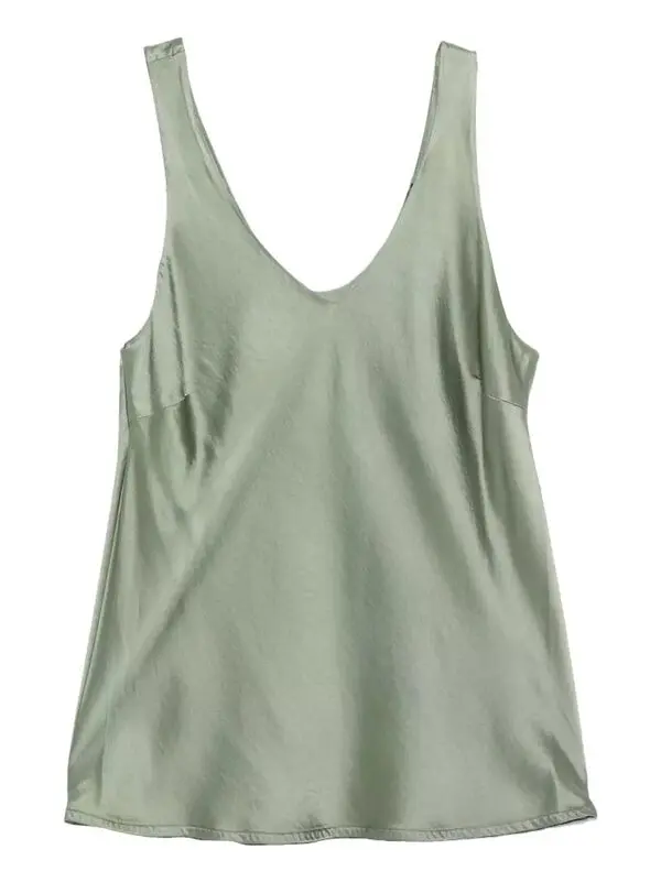Dixie V-neck Sleeveless Top - Green
