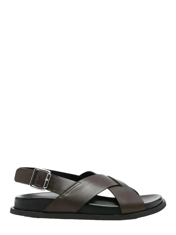 GUGLIELMO ROTTA Crisscross-strap Sandals - Brown