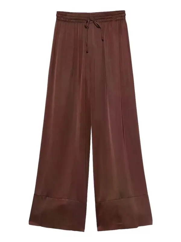 Dixie Drawstring Waist Palazzo Pants - Brown
