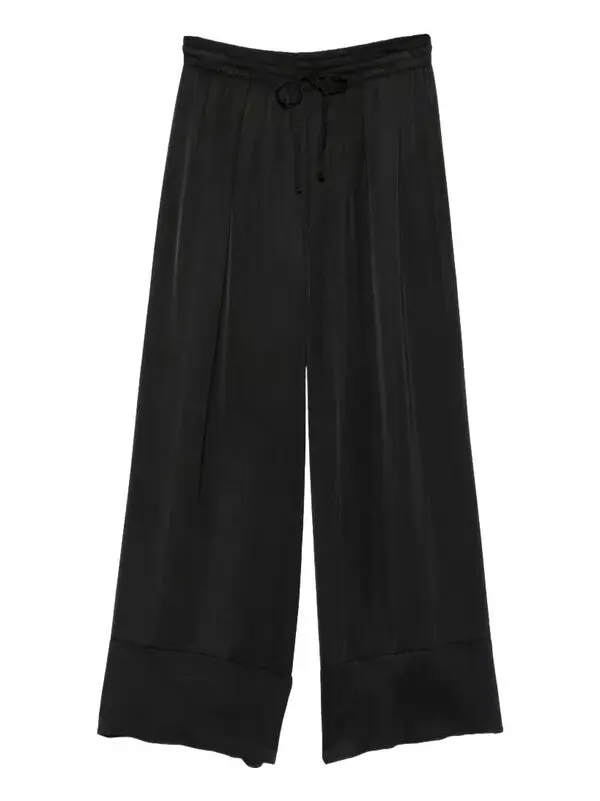 Dixie Drawstring Waist Palazzo Pants - Black