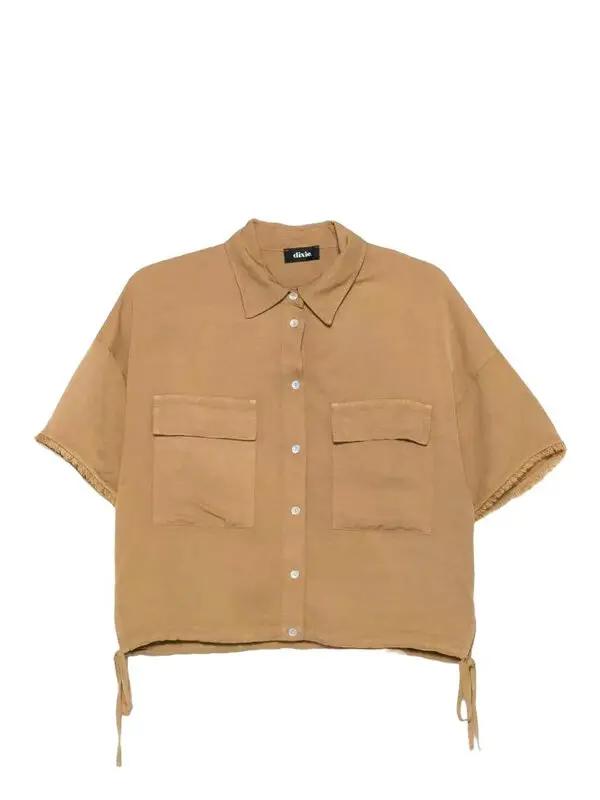 Dixie Patch-pocket Fringed Shirt - Brown