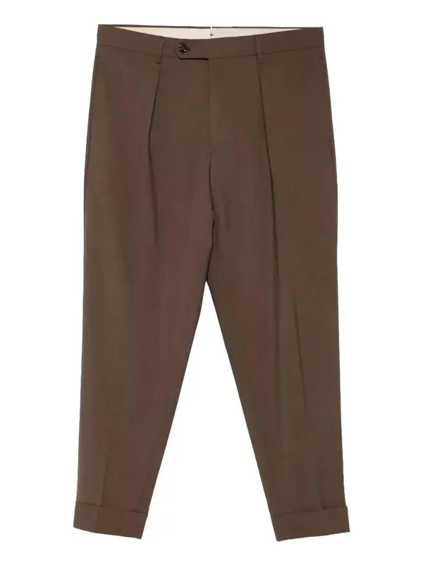 BERWICH Chiaia Pleated Trousers - Brown