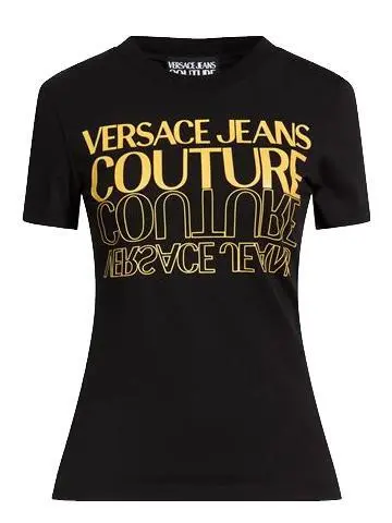 Versace Logo-print Jersey T-shirt - Black