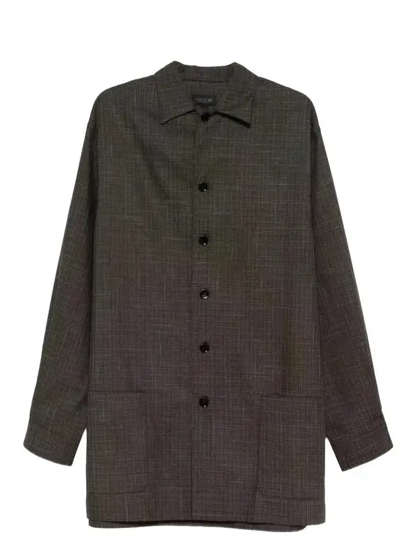 Lacoste Button-up Coat - Brown